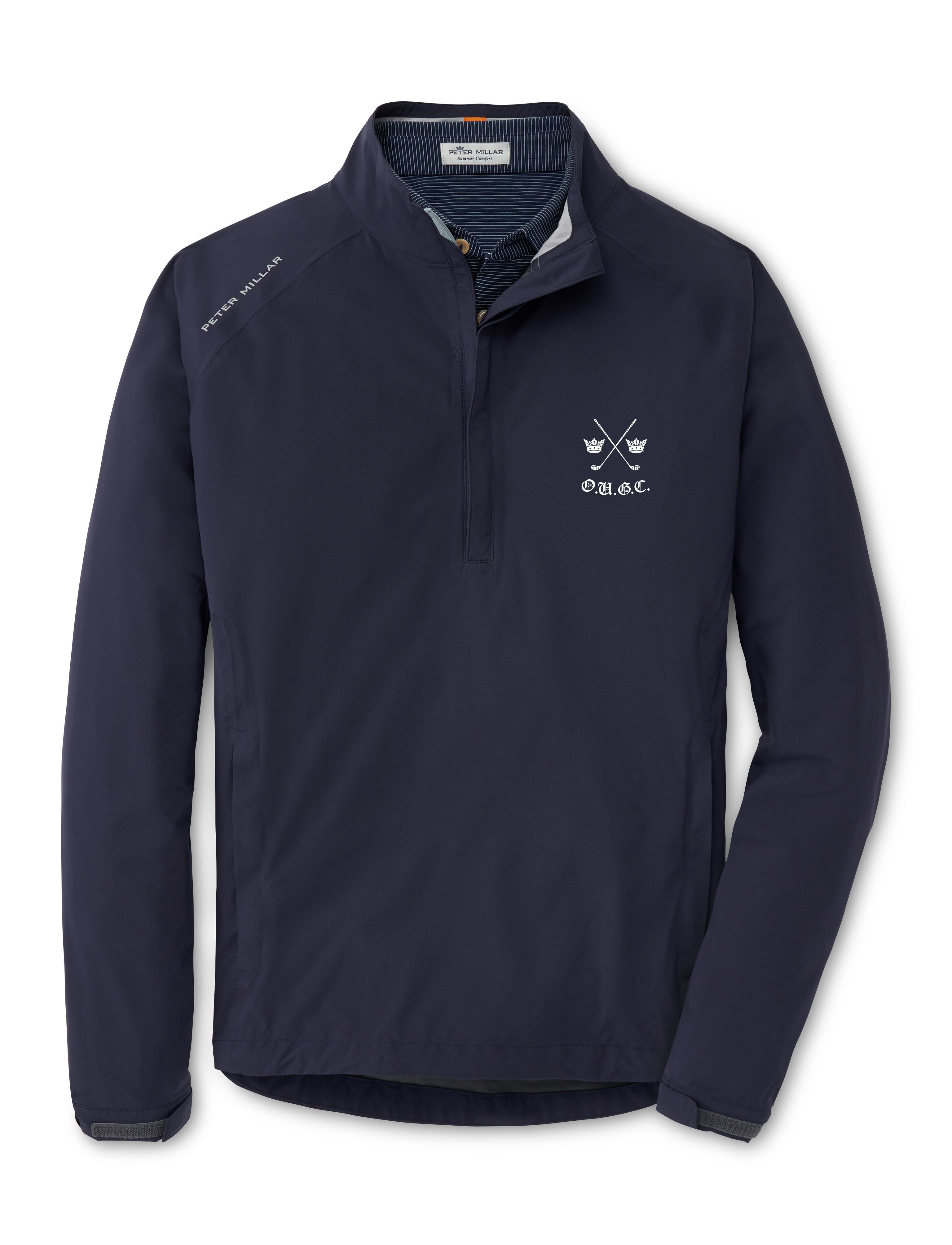 OUGC Peter Millar Men's Shield Half Zip Rain Shell – Varsity 1827